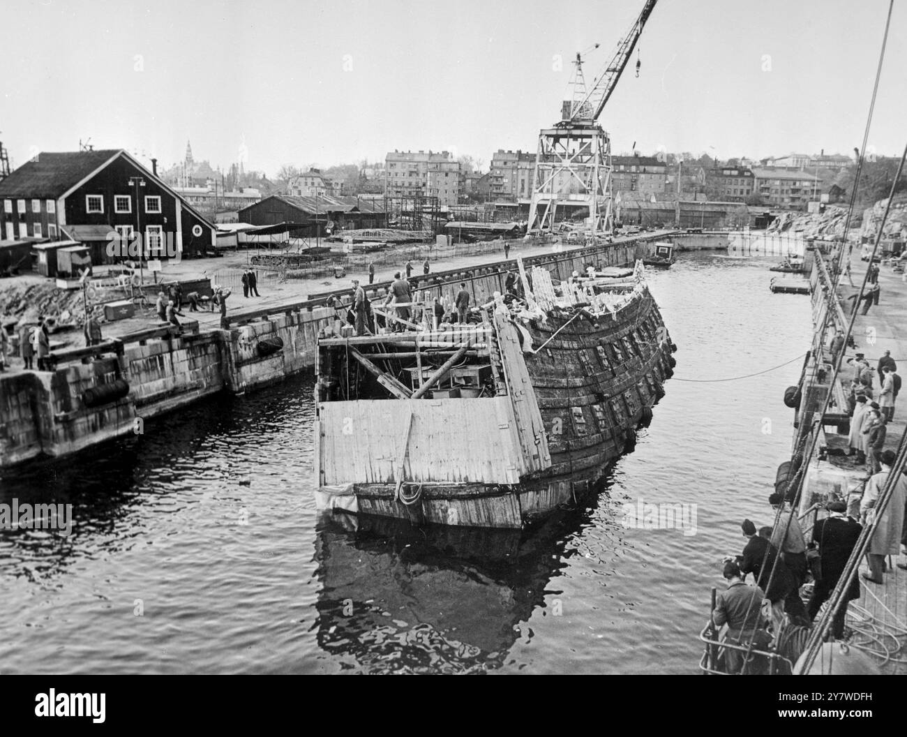 A view of the 17th century warship Vasa as she now appears in the ...