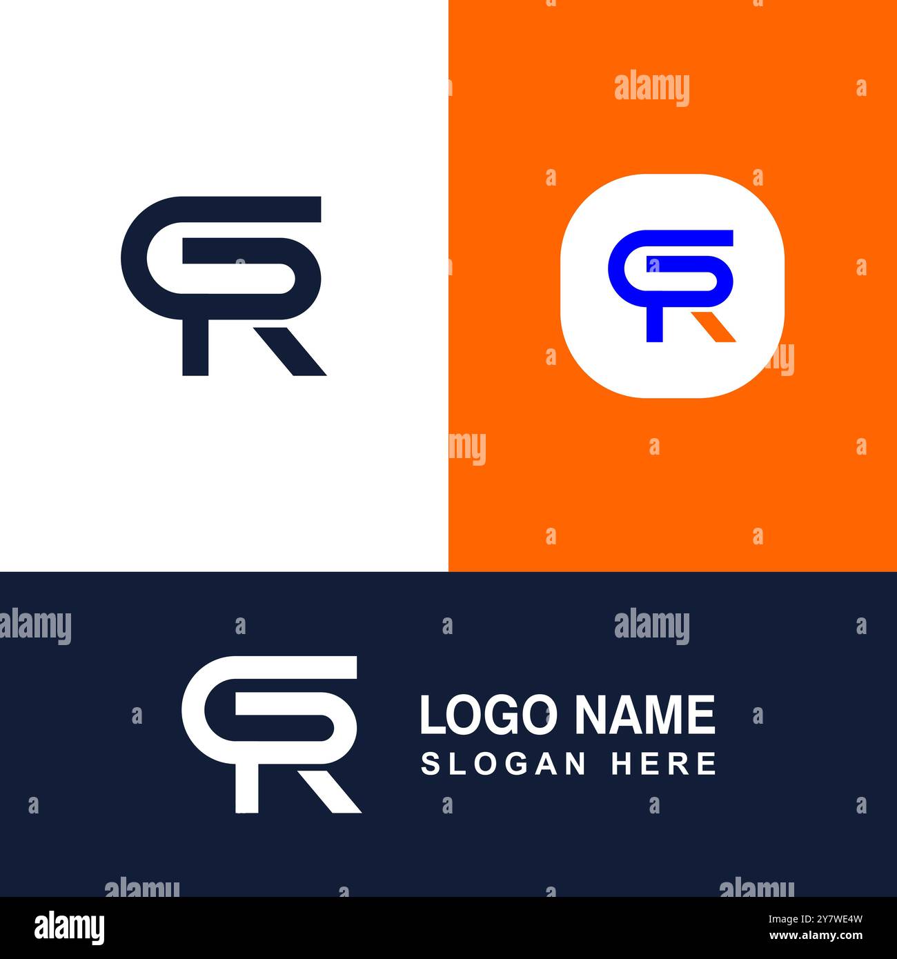 Vector logo with initials letter GR Stock Vector Image & Art - Alamy