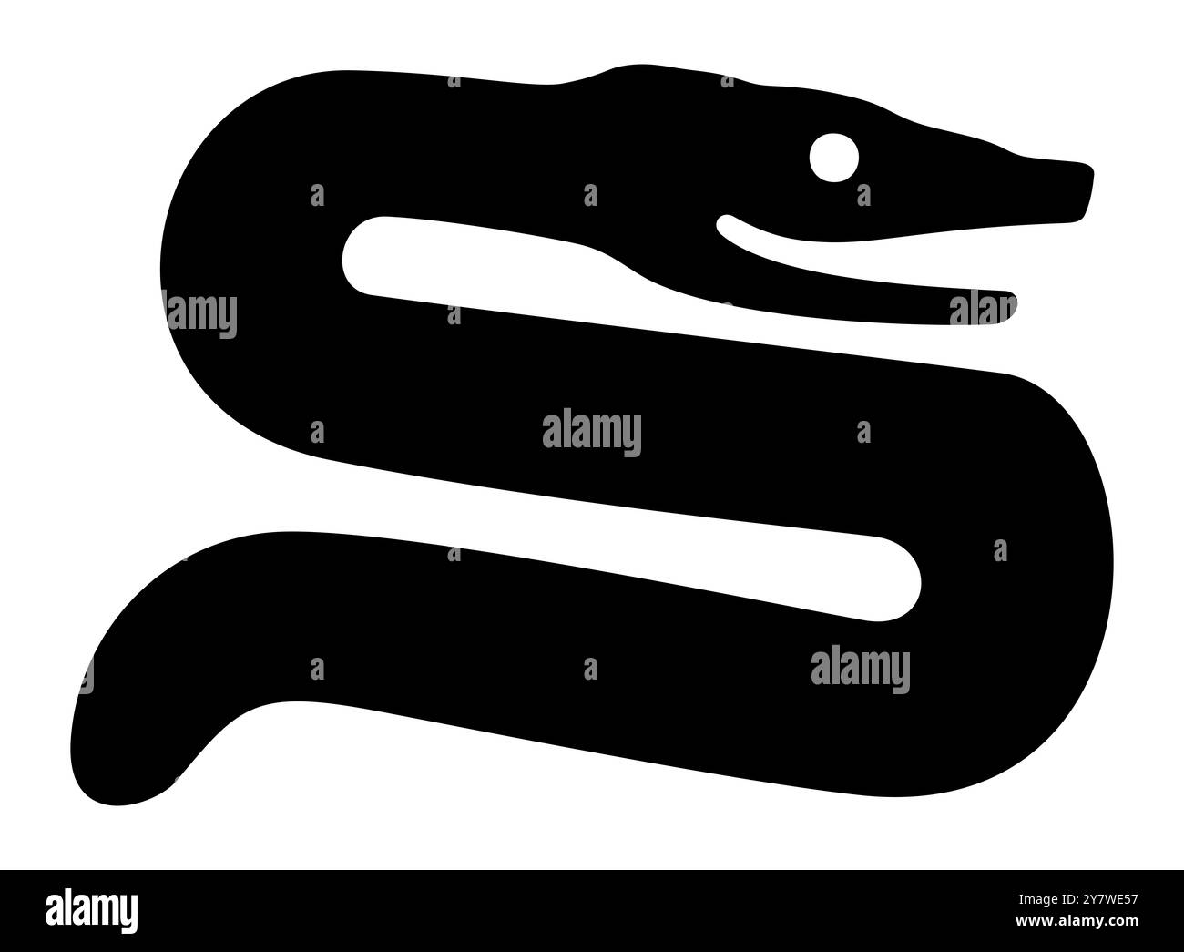 Serpent effigy, silhouette of a snake based on an artifact of the ...