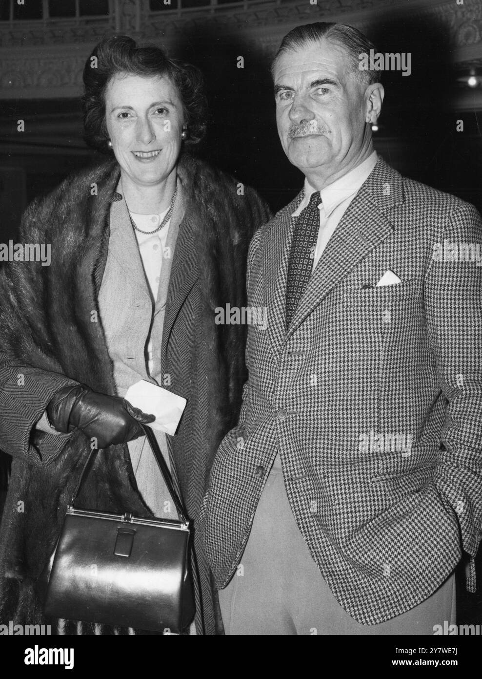 Lieutenant-General Sir Archibald Nye and his wife 5th October 1956 ...