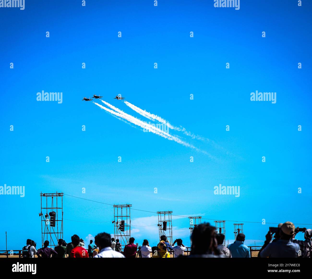 Air Show by IAF October 1, 2024, Marina Beach, Tamil Nadu, INDIA: The ...
