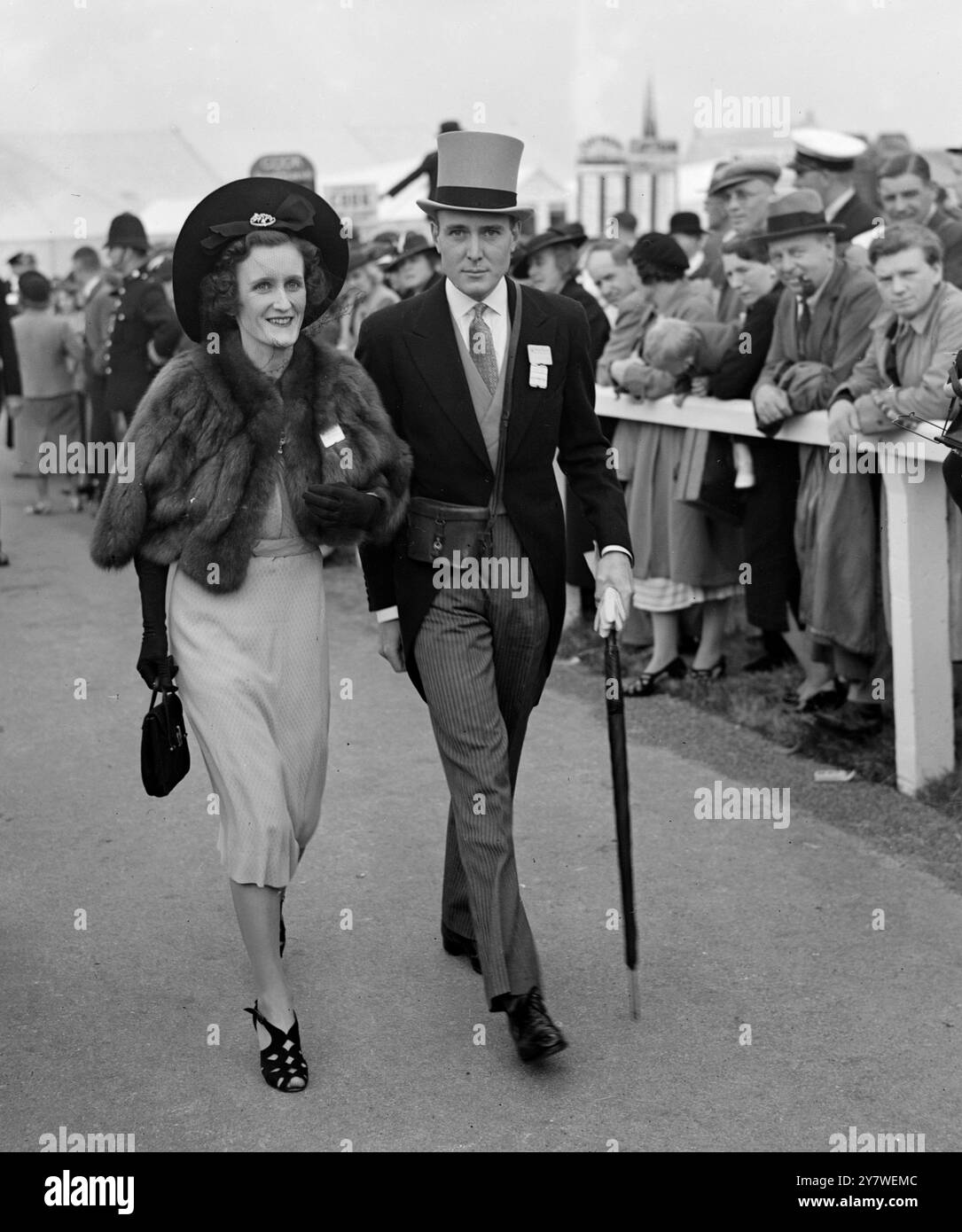 At the Royal Ascot race meeting - the Honourable Mrs and Mr John Wills ...