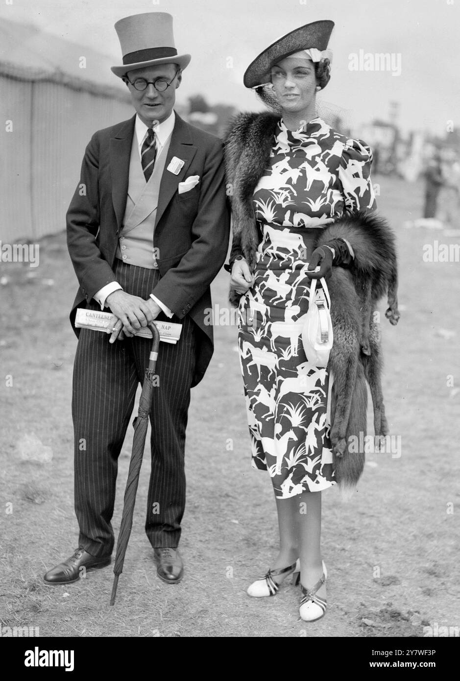 At the Royal Ascot race meeting , 2nd day . Mr and Mrs Birley . 1930s ...