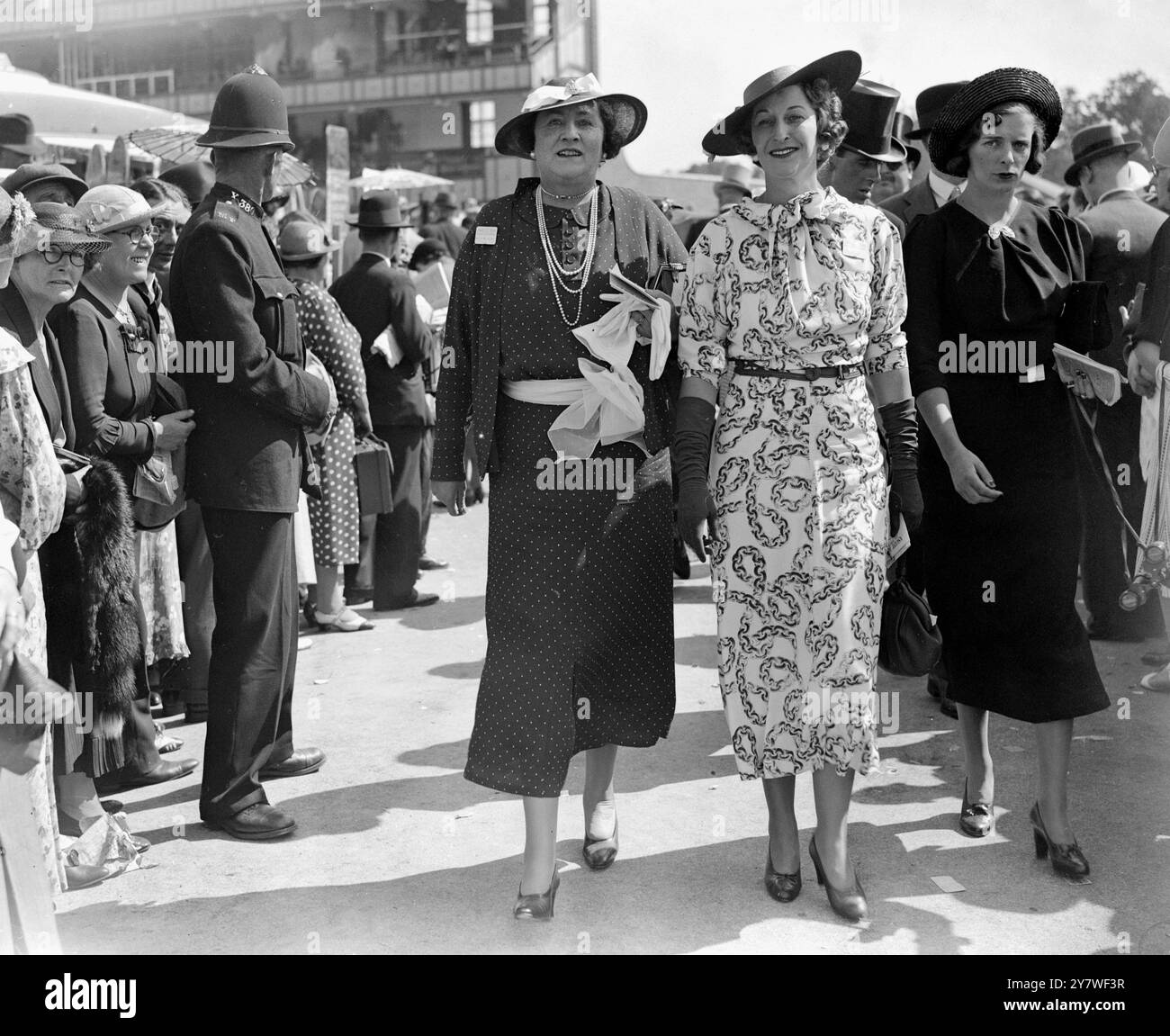 Arrivals at the Royal Ascot race meeting . Mrs Burnham and Lady ...