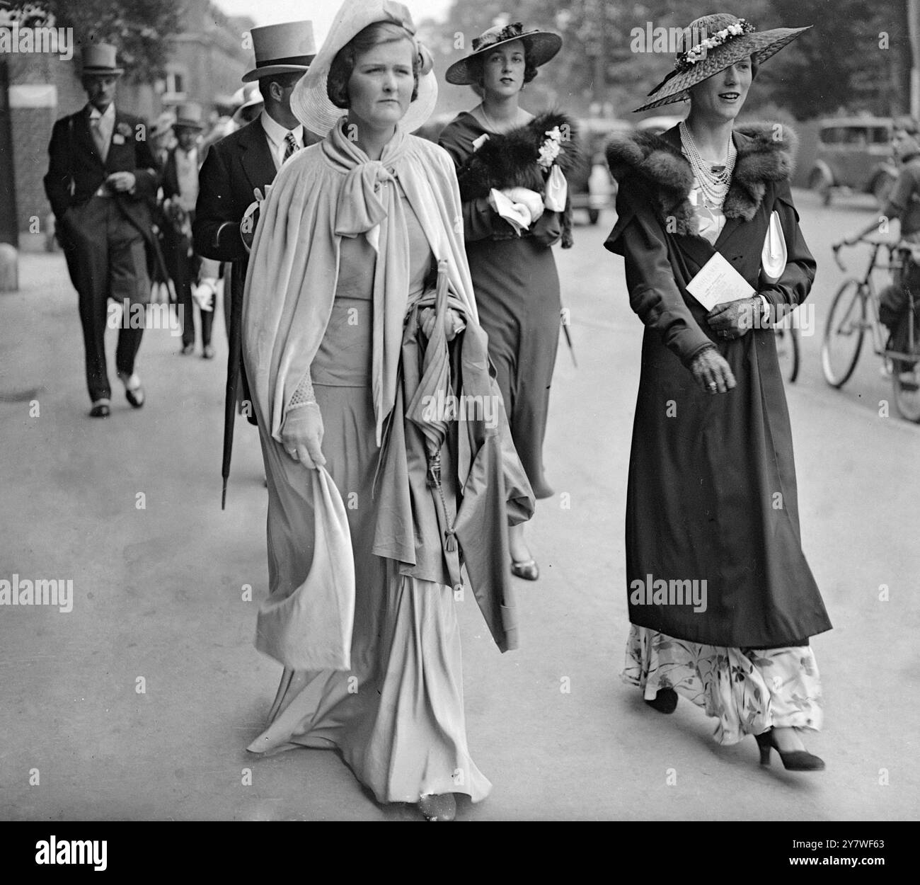 High fashion at the Royal Ascot race meeting . Miss P . Gurney and Lady ...