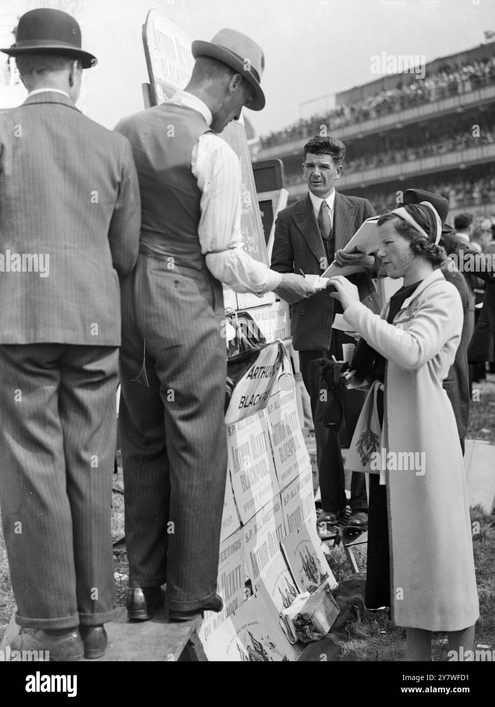 Ascot race meeting - 2nd Day . Lady Mary Dunn placing a bet at the ...