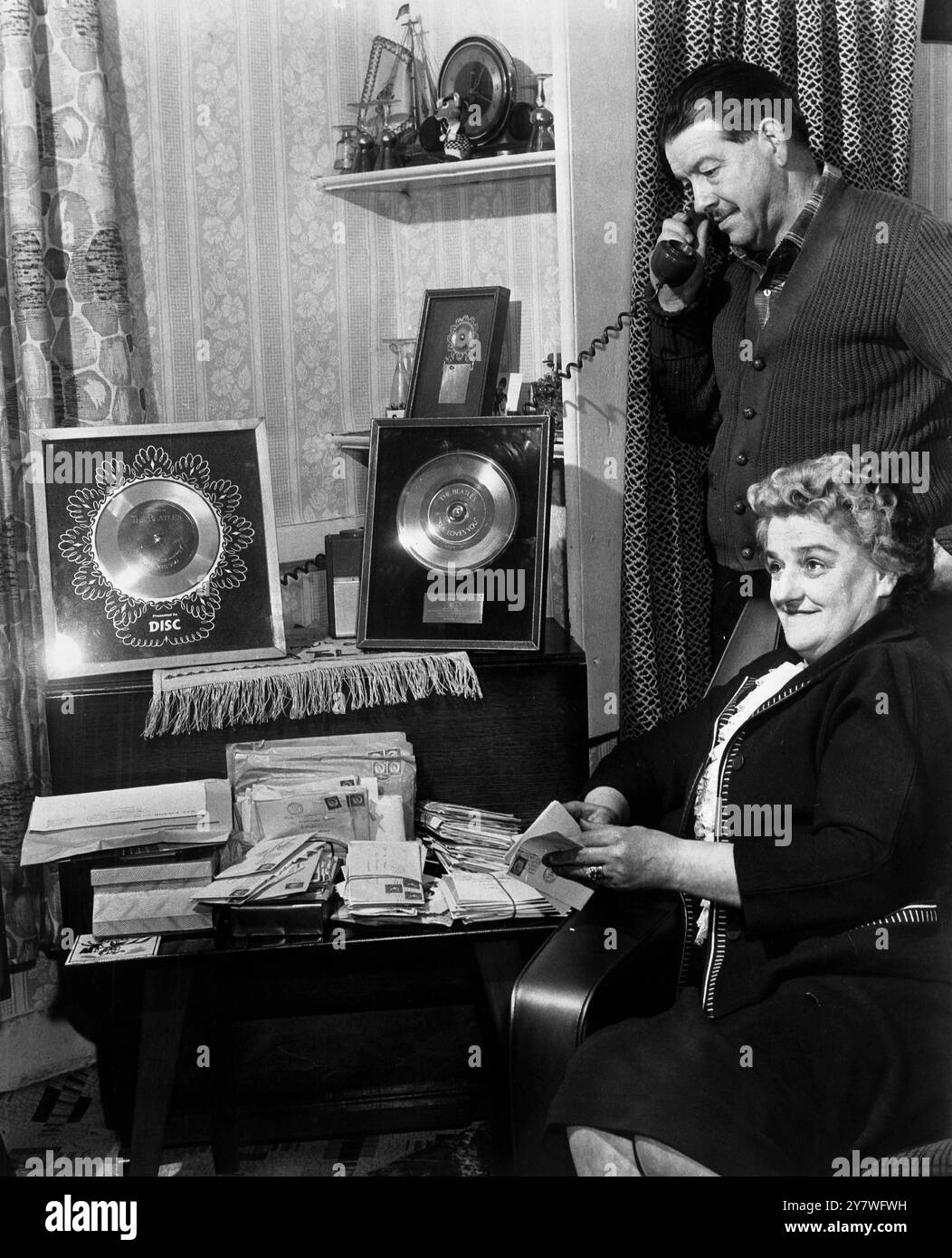 Mr and Mrs Starkey , parents of Beatle Ringo Starr , in their home in ...