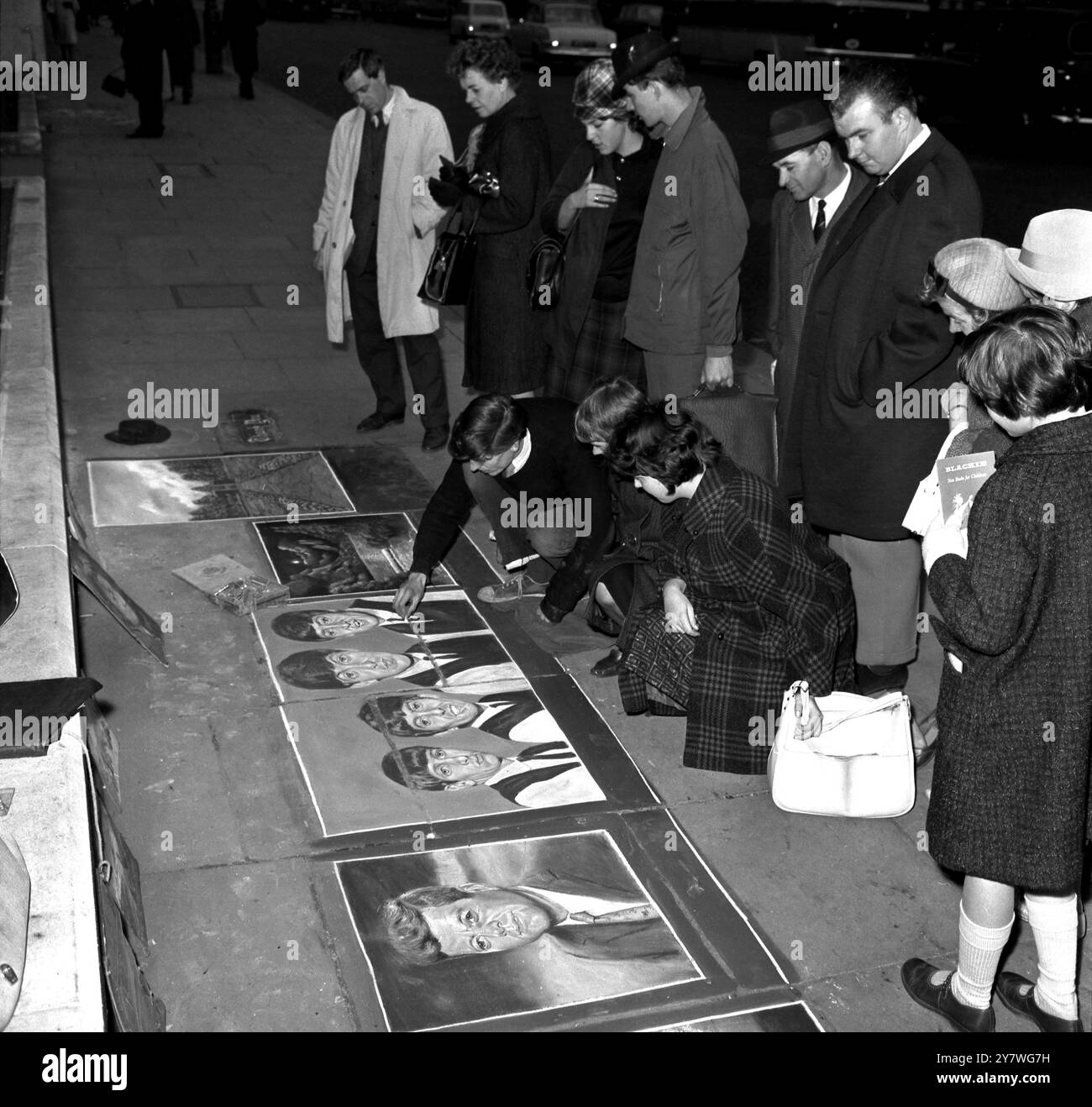 The Beatles and John F Kennedy depicted in chalk by pavement artist ...
