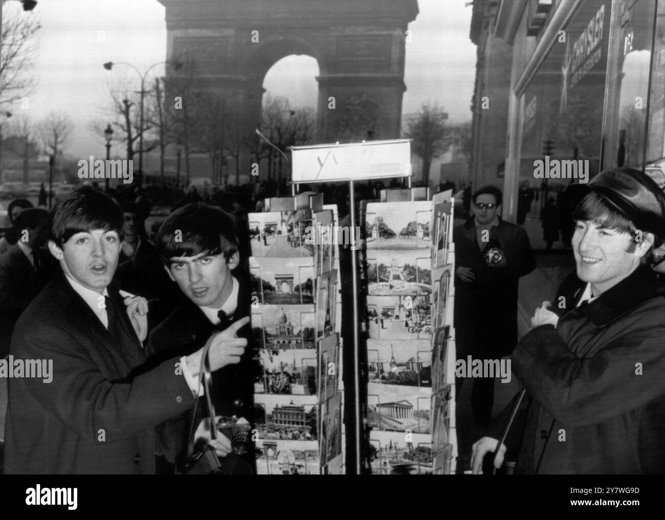 The Beatles - left to right - Paul McCartney , George Harrison and John ...