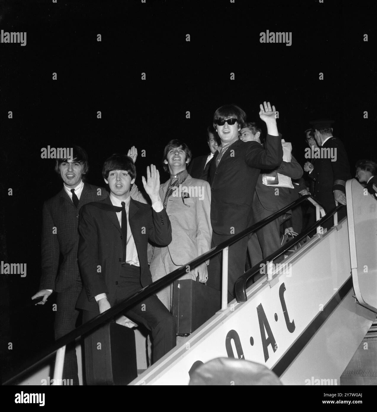 The Beatles return to England after their USA tour 21st September 1964 ...
