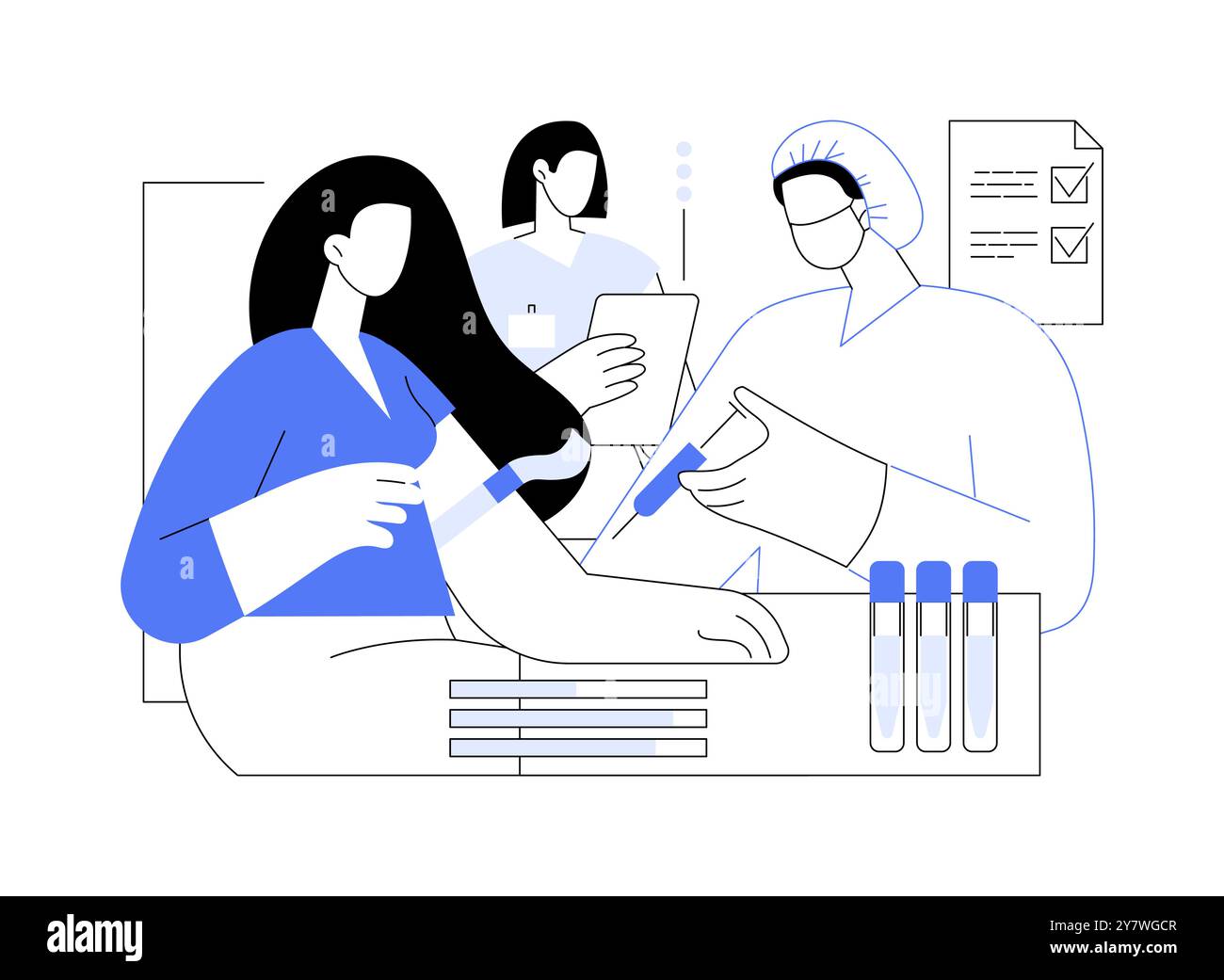 Phlebotomy technician isolated cartoon vector illustrations Stock ...