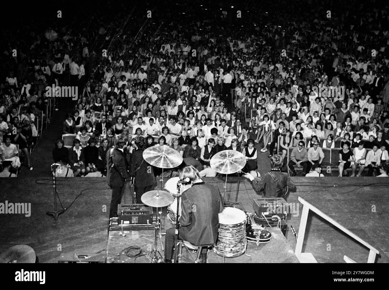 The Beatles performing at Milwaukee Arena , USA 10th September 1964 ...