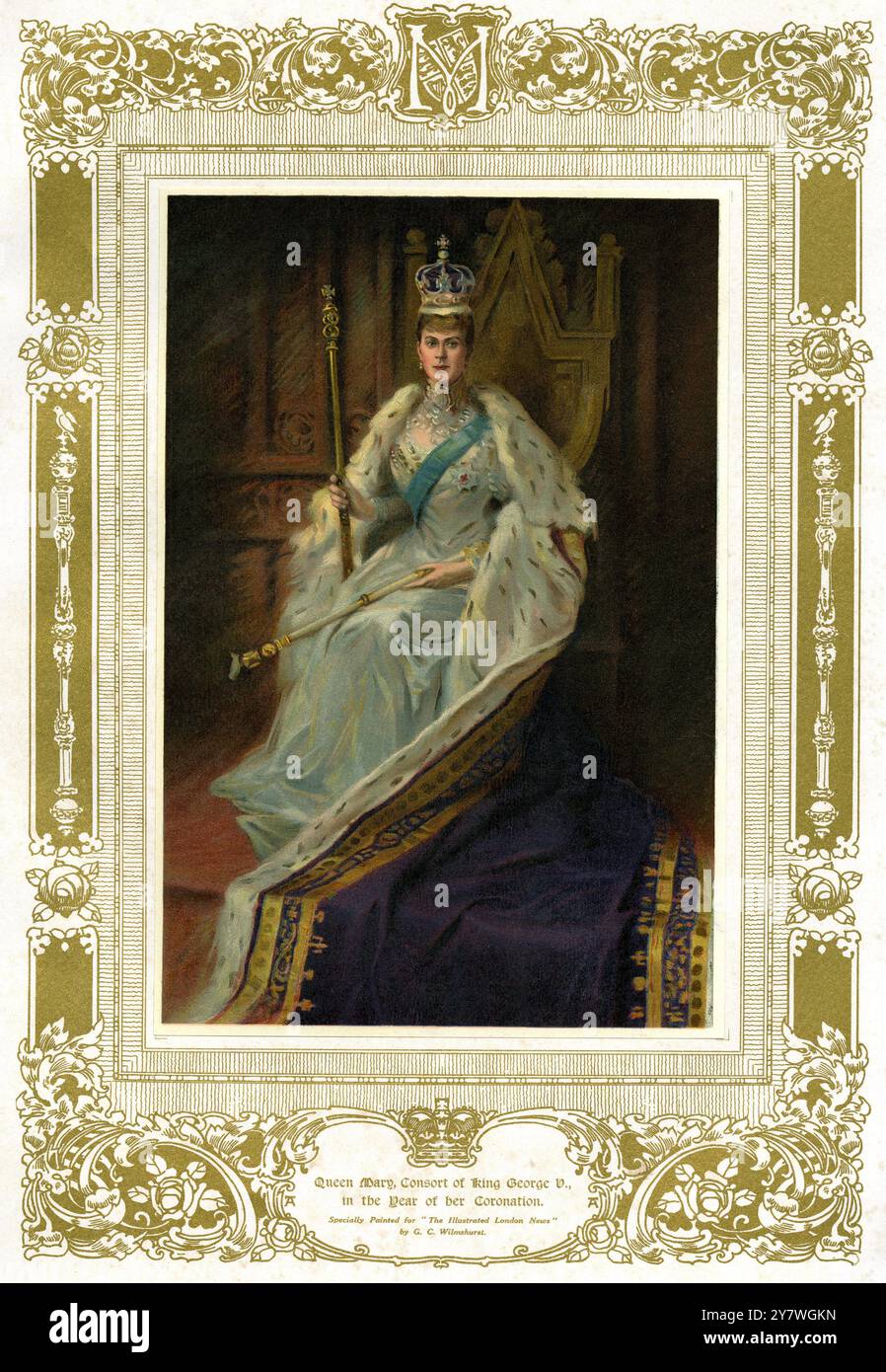 Queen Mary - consort of King George V in the year of her coronation and ...