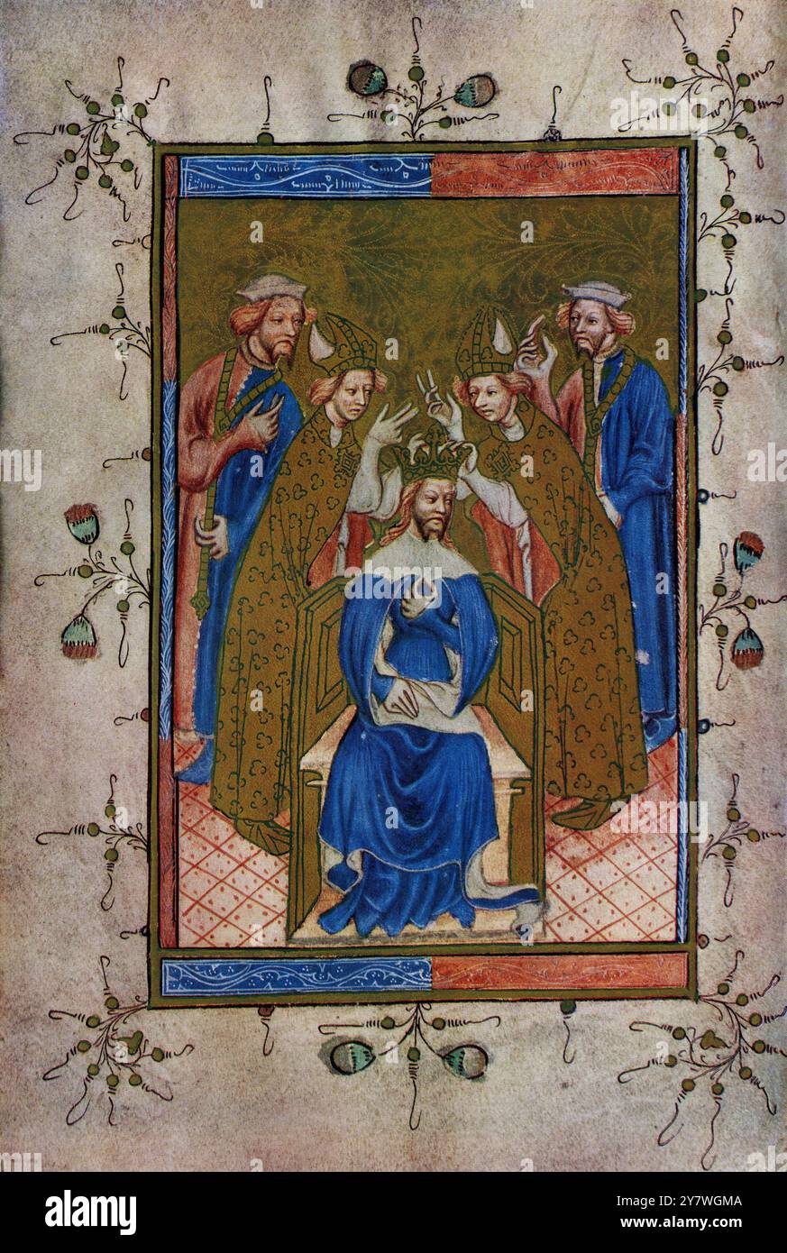A Great Authority for the Crowning of a King : an illumination in the ...