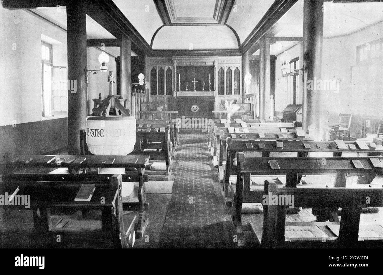 The Chapel in the British Legation in Peking , China , during the siege ...