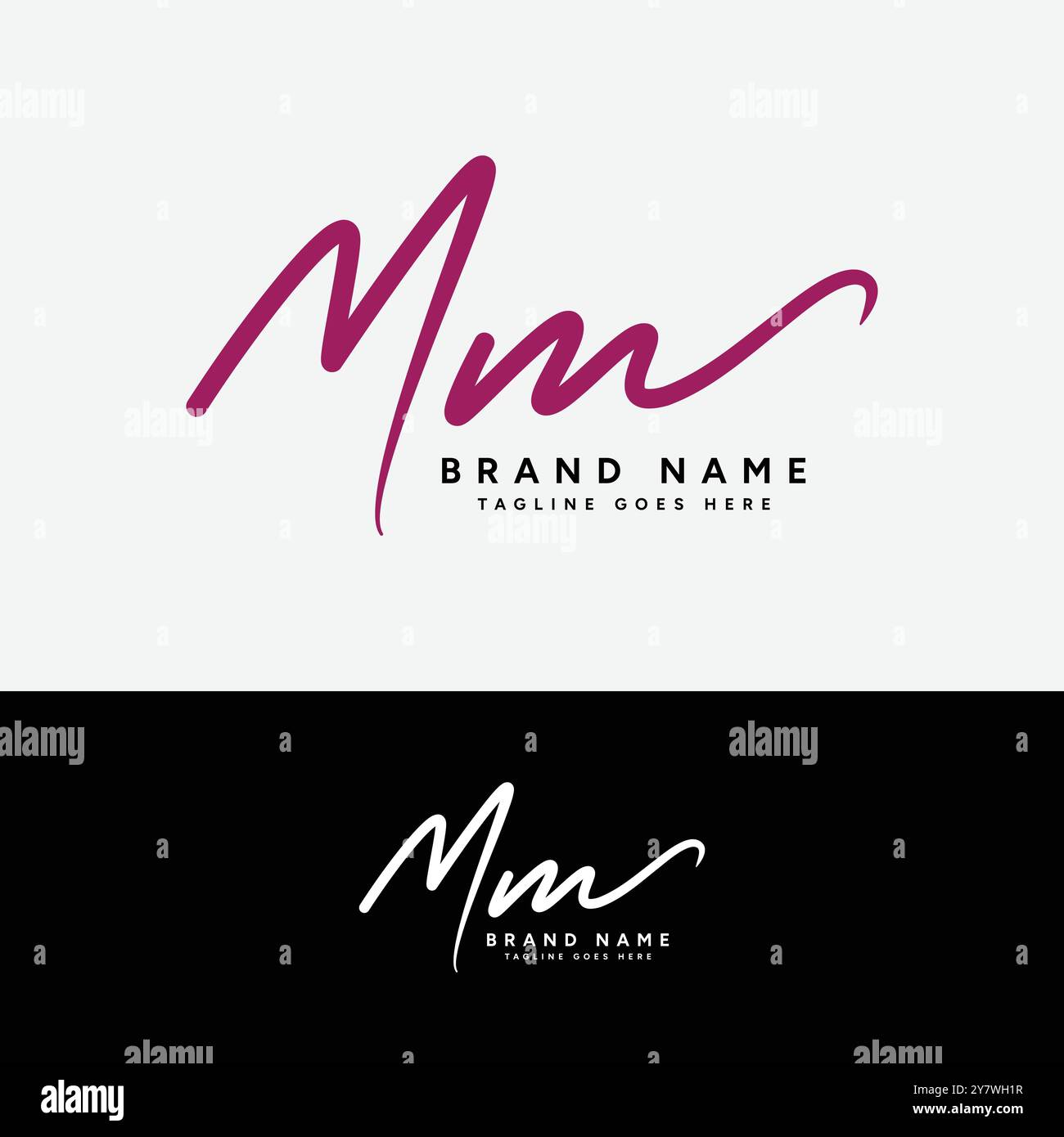 M, MM Initial letter logo. Alphabet MM Handwritten Signature logo Stock Vector Image & Art - Alamy