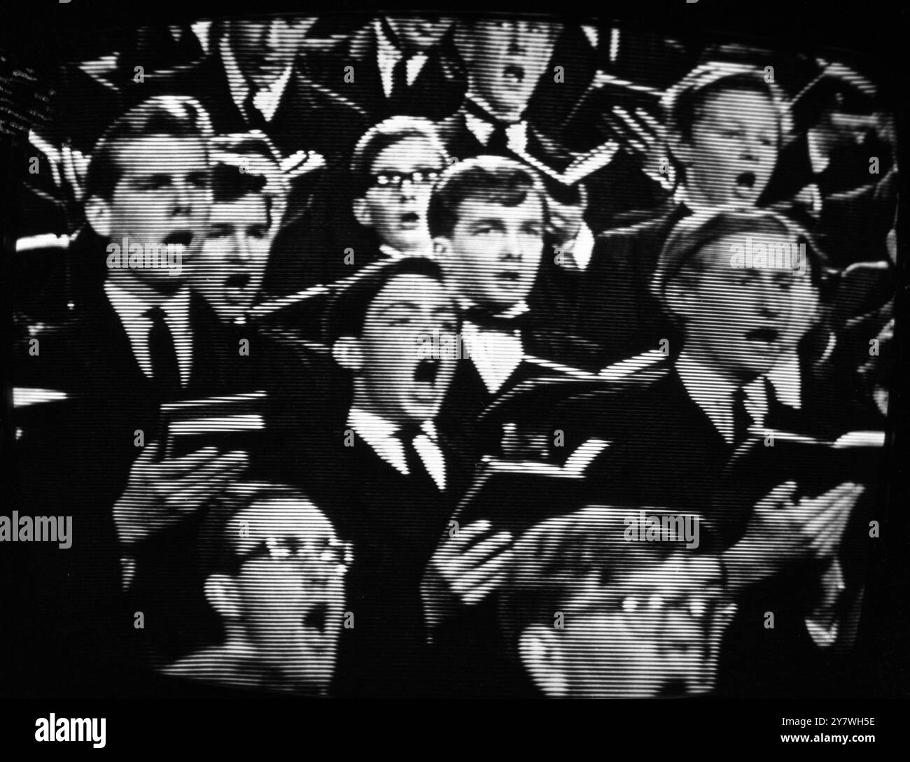 Pupils of Harrow School perform for Songs of Praise. 24th January 1965 ...