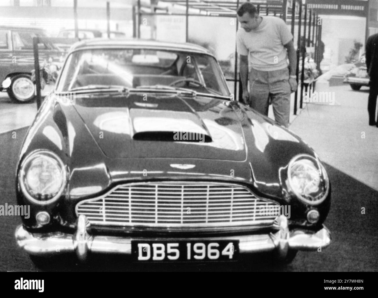 British 4 litre Aston Martin DB5 on display at the Frankfurt Motor Show ...