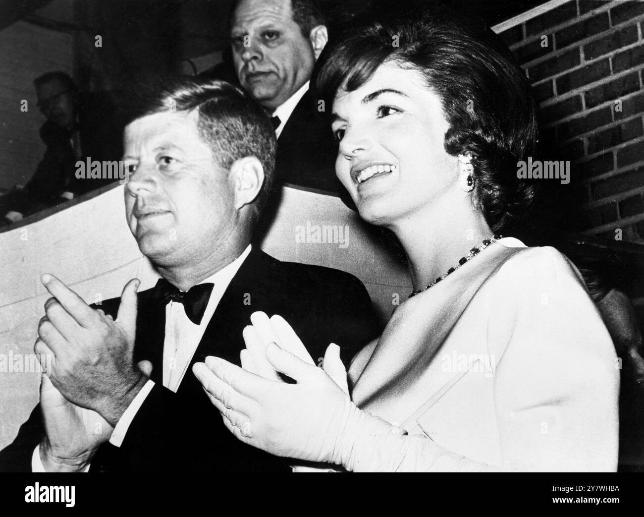 President-elect John Kennedy and his wife Jacqueline , applaud after ...