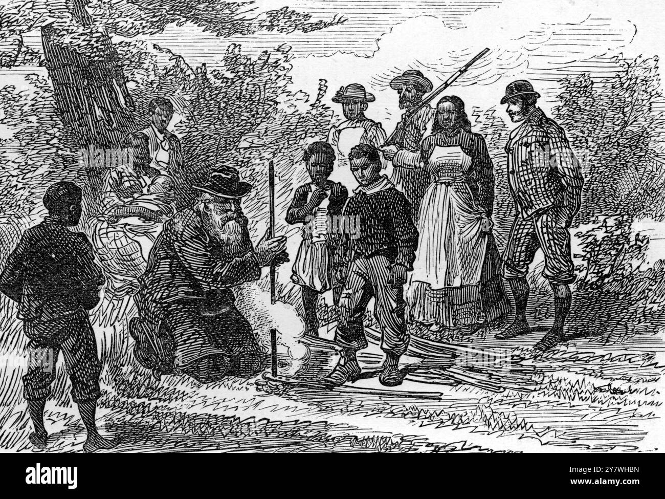 Primitive Australian method of making fire . Coranderrk , Aborigines ...