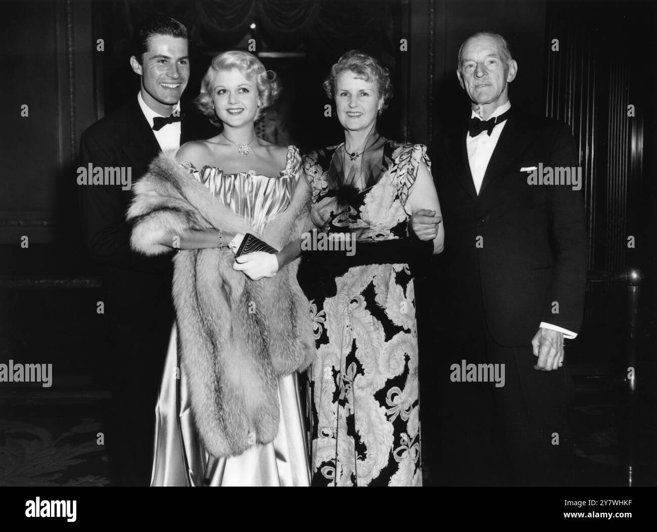 Peter Shaw , Angela Lansbury , Moyna MacGill (Angela's mother ) and Mr W Pullen (Peter Shaw's ...