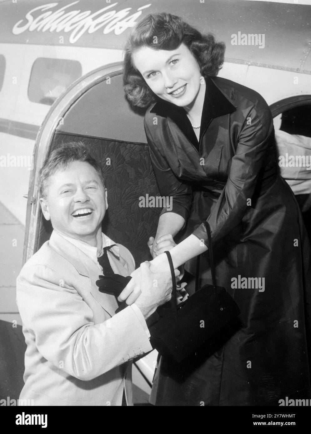 Film star Mickey Rooney his wife Elaine Mahnken Stock Photo - Alamy