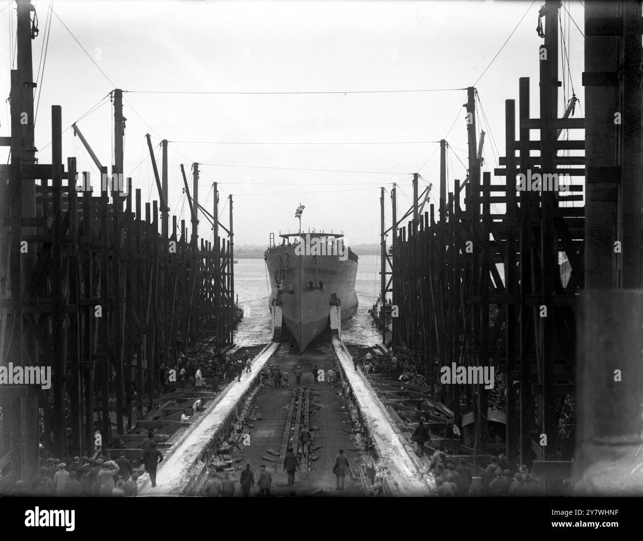 Launch of the Suffolk Cruiser by the Marchioness of Bristol The ship ...
