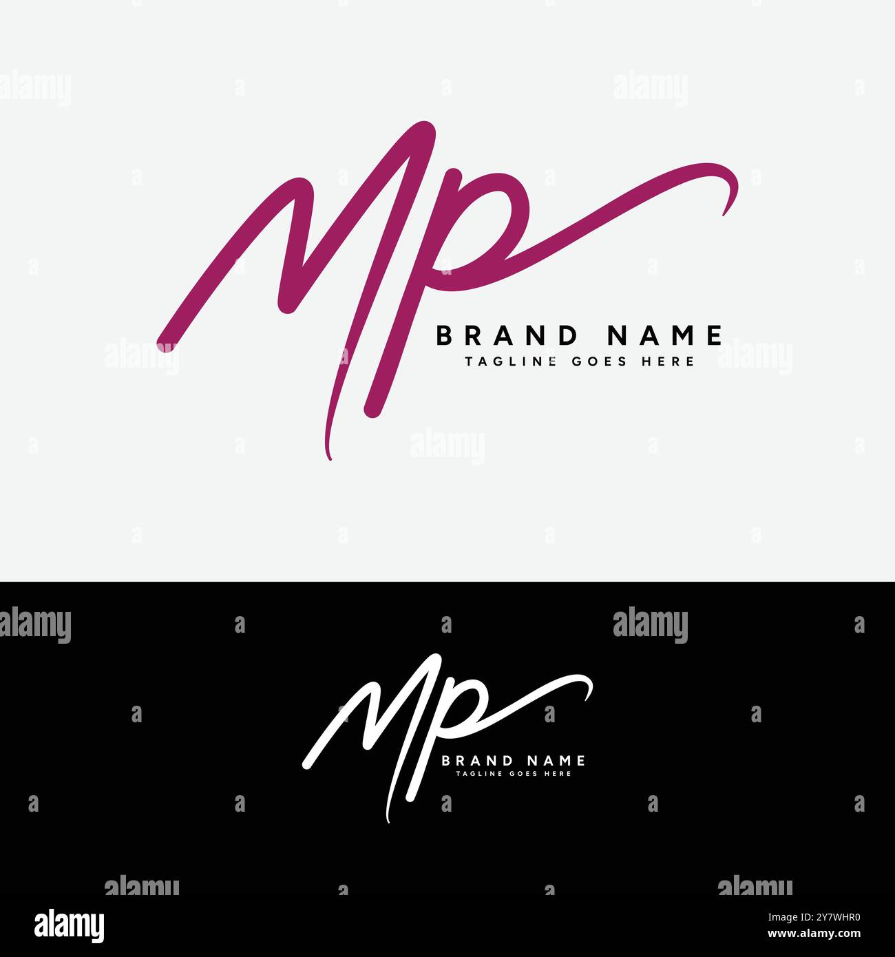 M, P, MP Initial letter logo. Alphabet MP Handwritten Signature logo Stock Vector Image & Art ...