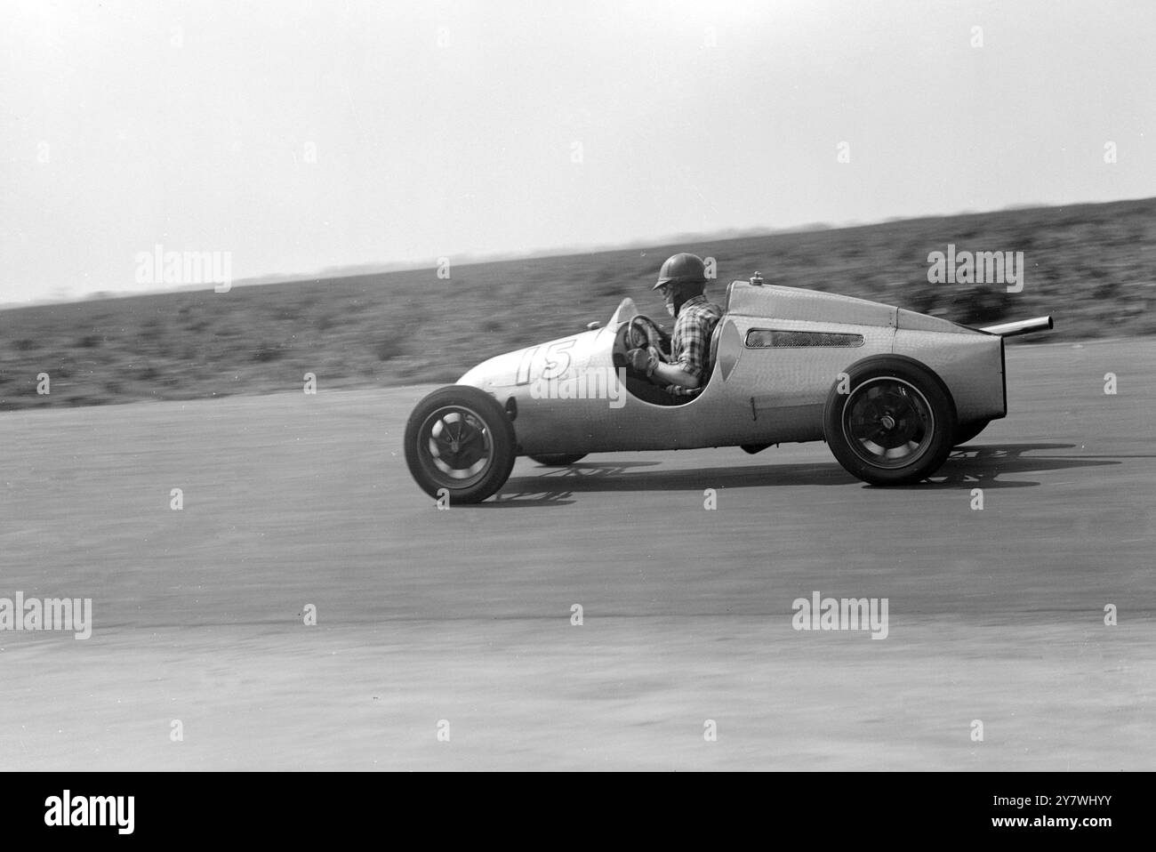 Shebe Rhiado racing a Cooper at speed Stock Photo - Alamy