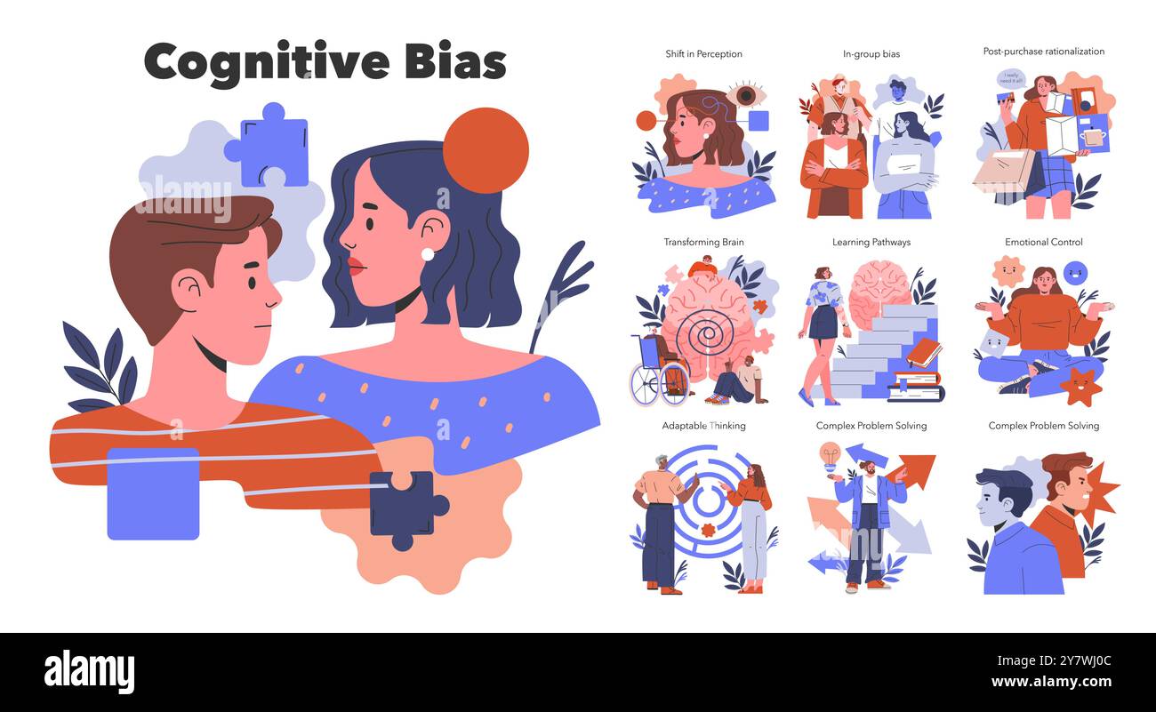 Cognitive Bias concept. Exploring human psychology and decision-making ...