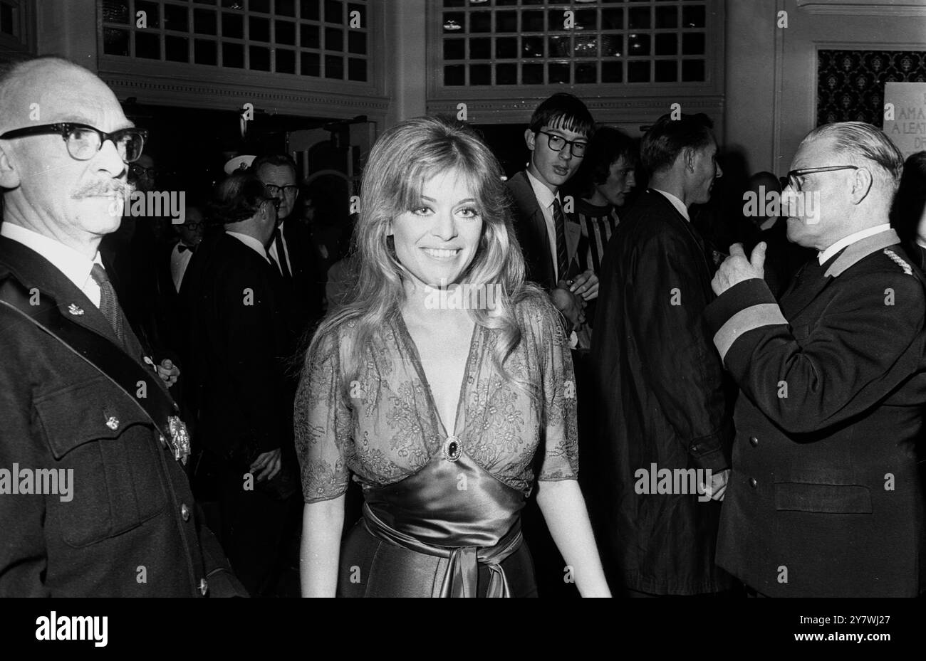 Actress Edina Ronay arrives in her dress at the Premier of the ...