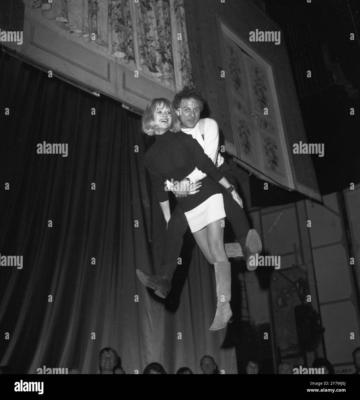 Flying through the air by kind permission of the backstage operators ...