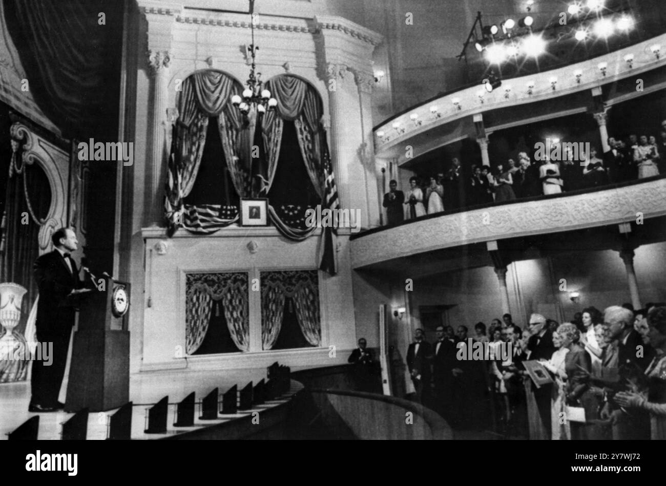 Vice President Hubert H . Humphrey makes an appearance at the first ...