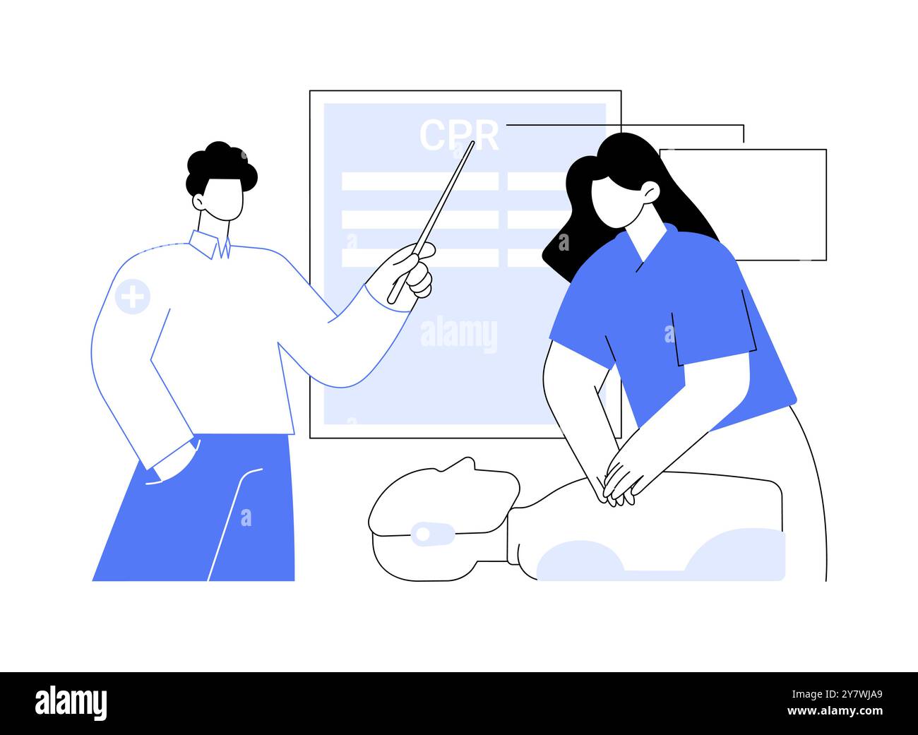 CPR course isolated cartoon vector illustrations Stock Vector Image & Art - Alamy