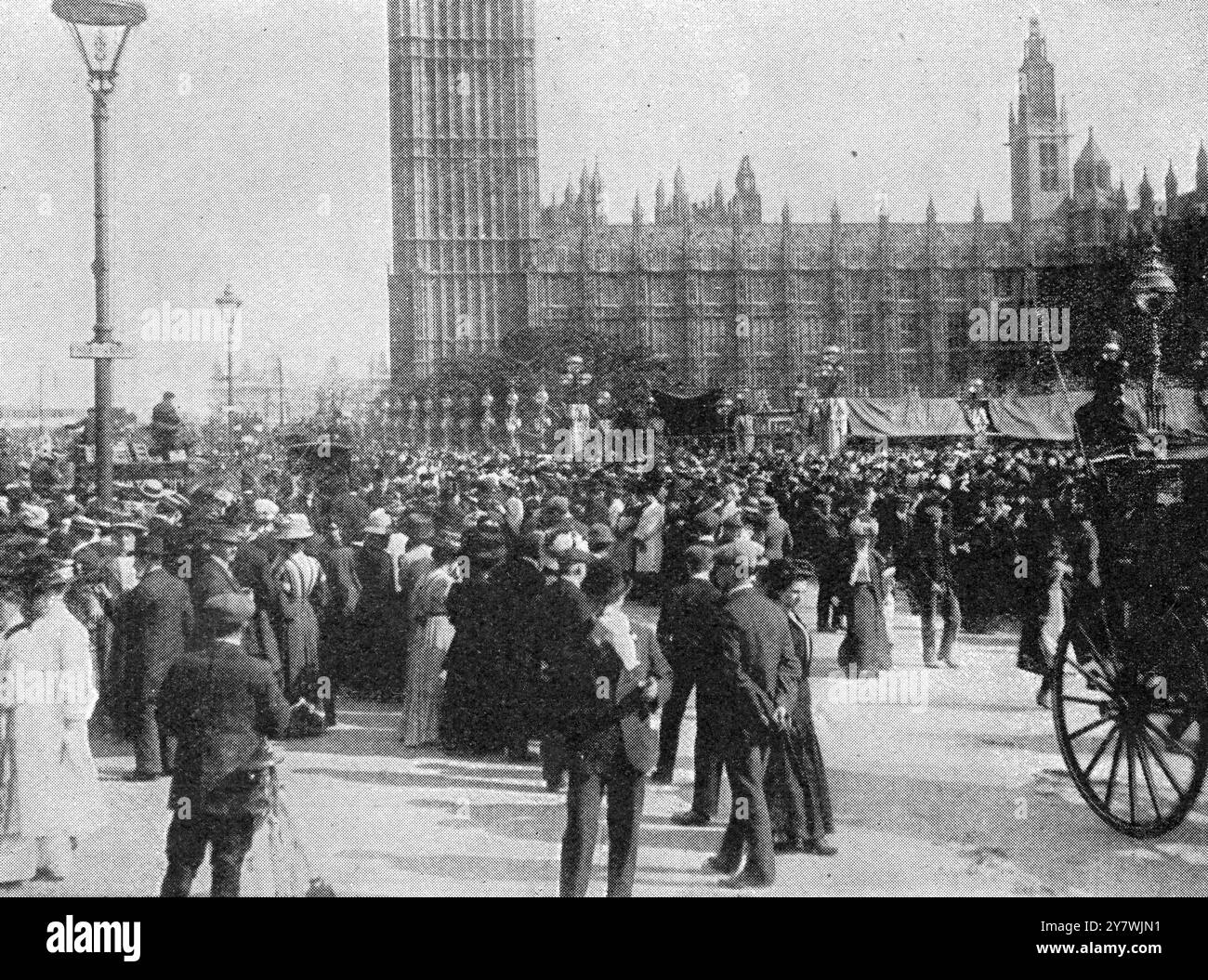 The great crowd outside St Margaret's, Westminster on the occasion of ...