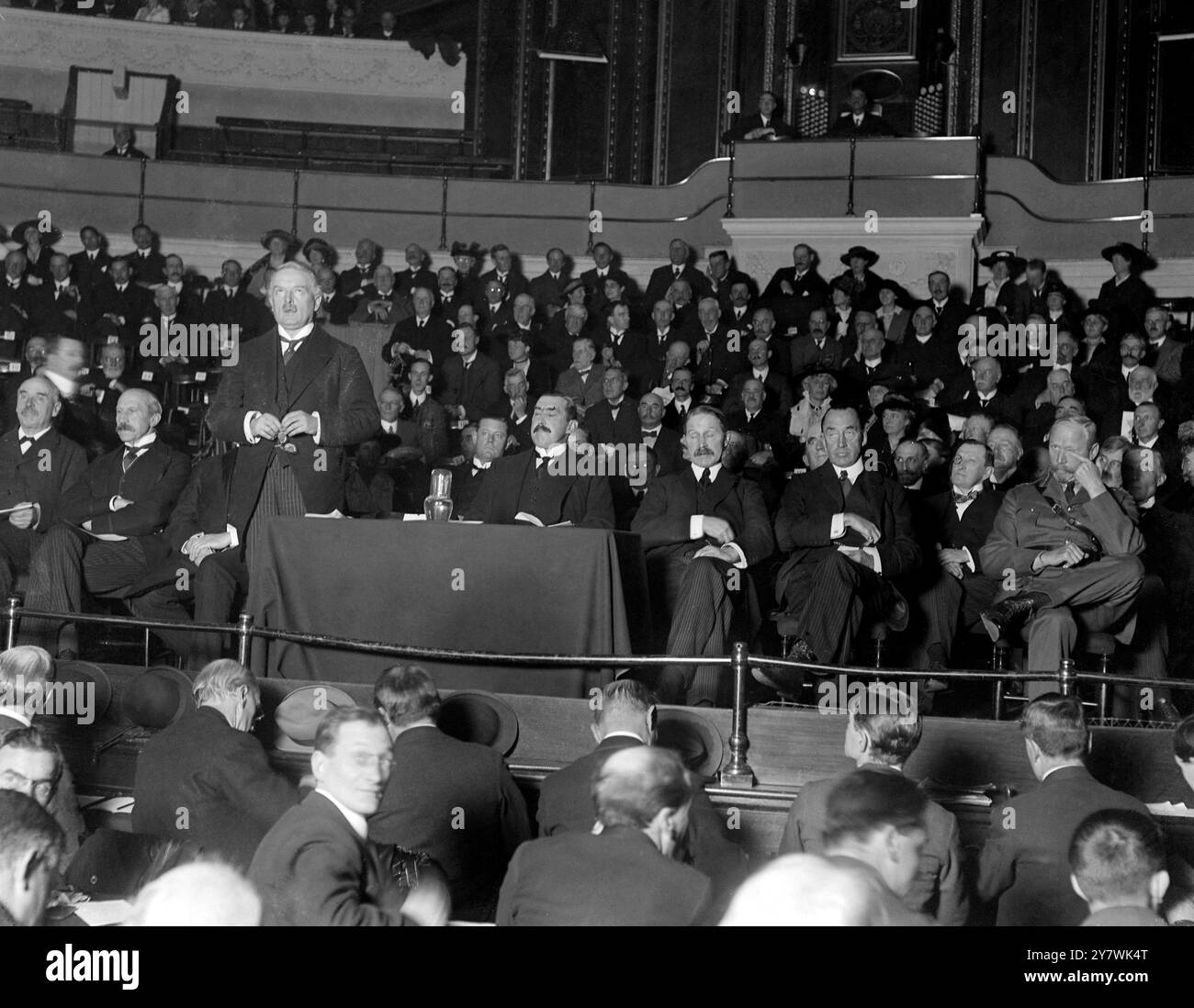Mr David Lloyd George speaking at the War Savings meeting at the Albert ...