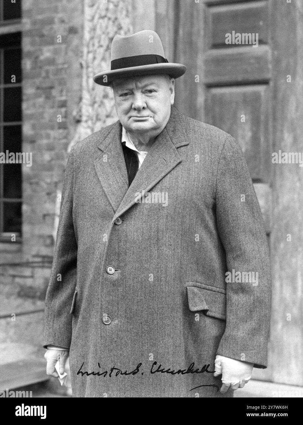 A signed portrait of Winston Churchill taken by John Topham at ...