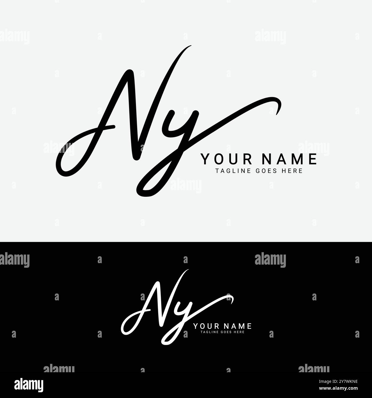Letter y hand written logo Black and White Stock Photos & Images - Alamy
