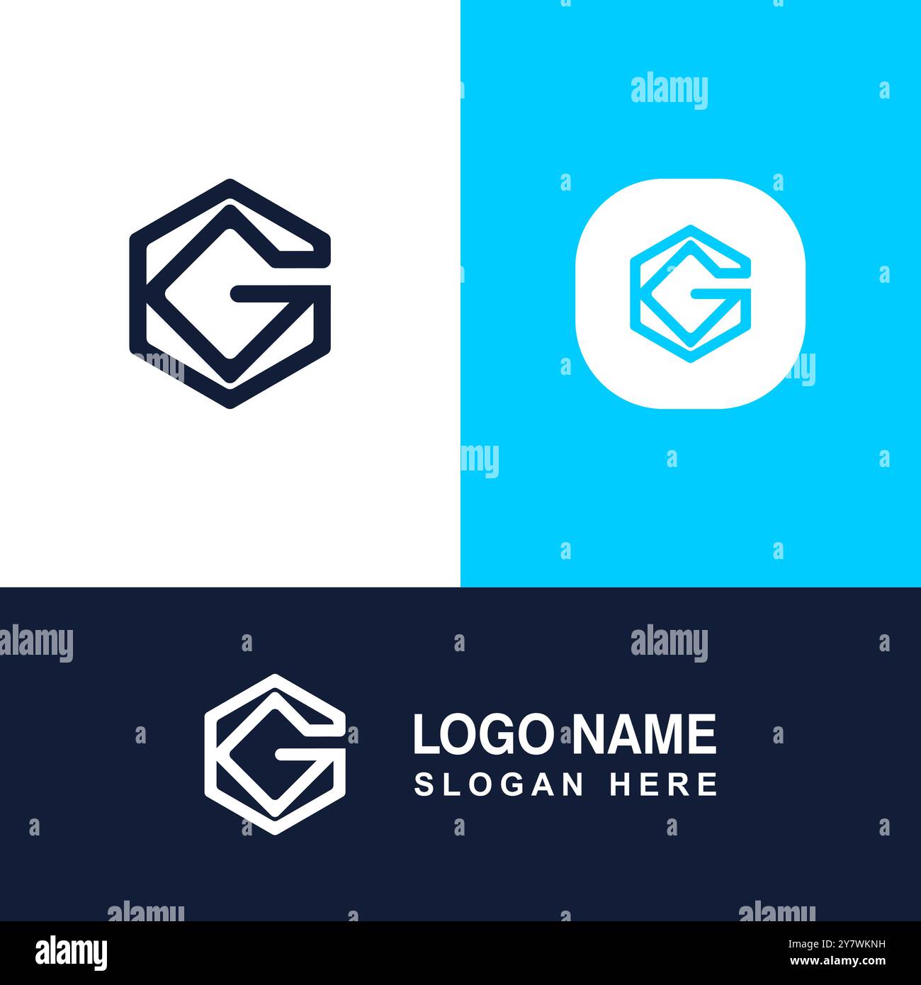 G logo design with hexagon concept Stock Vector Image & Art - Alamy