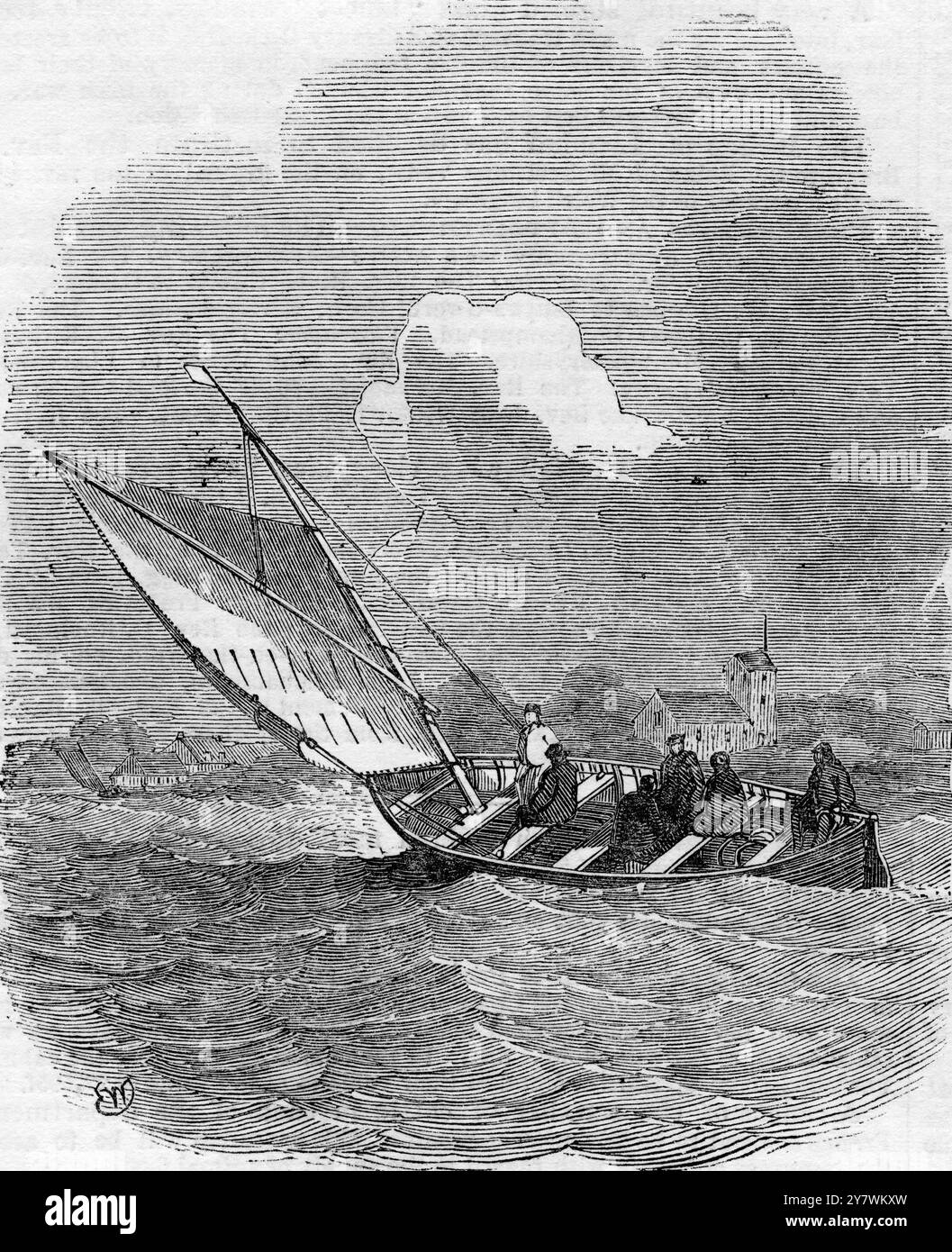 Ferry boat off the Danish coast at Little Belt , a strait between the ...