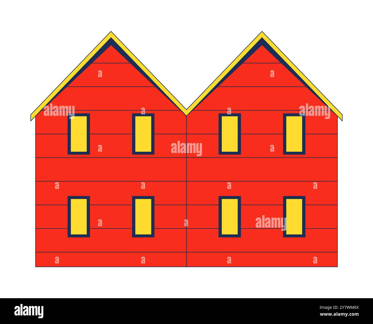 Wooden barn 2D cartoon object Stock Vector Image & Art - Alamy