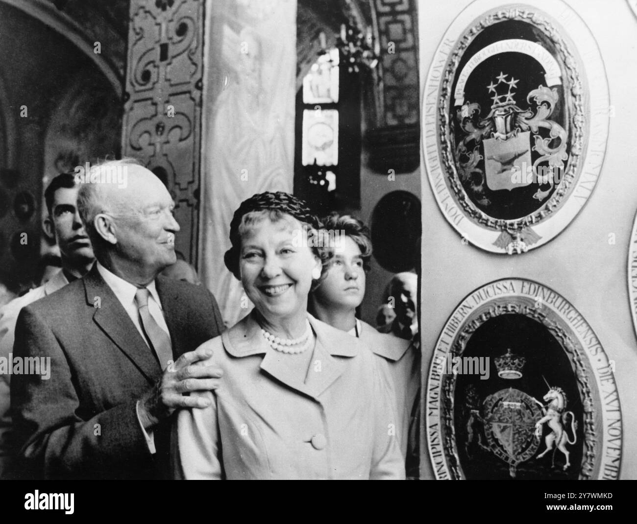 Copenhagen , Denmark - Former US President Dwight Eisenhower rests his ...