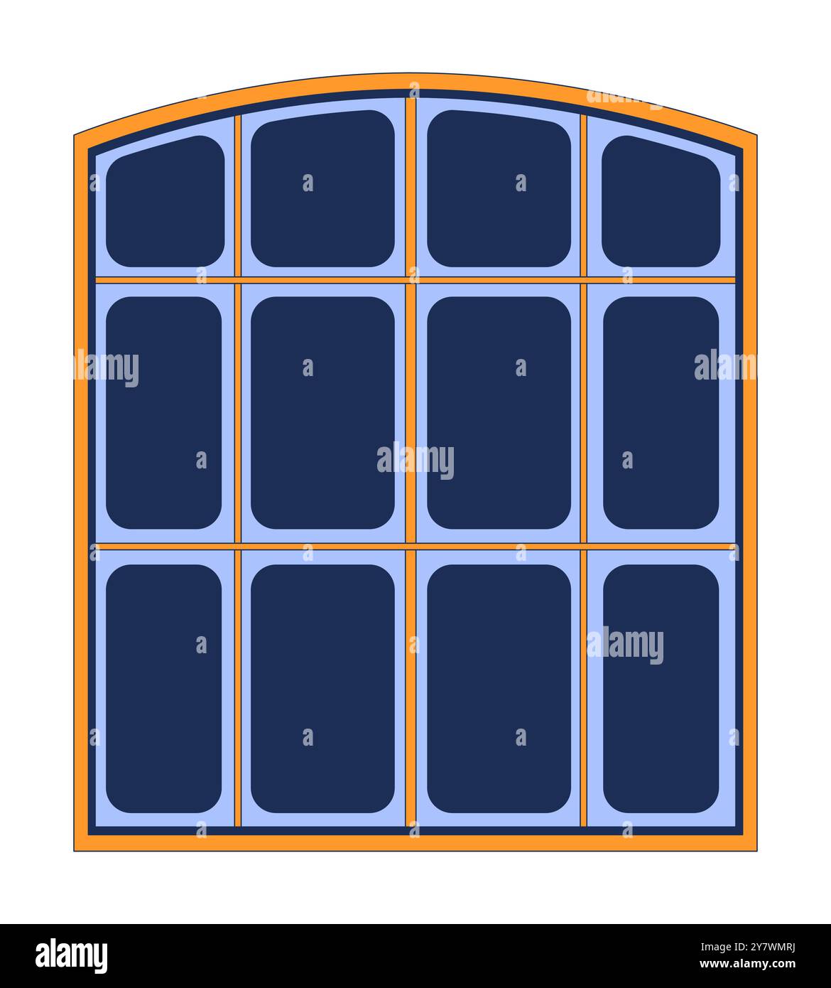 Frozen window 2D cartoon object Stock Vector Image & Art - Alamy