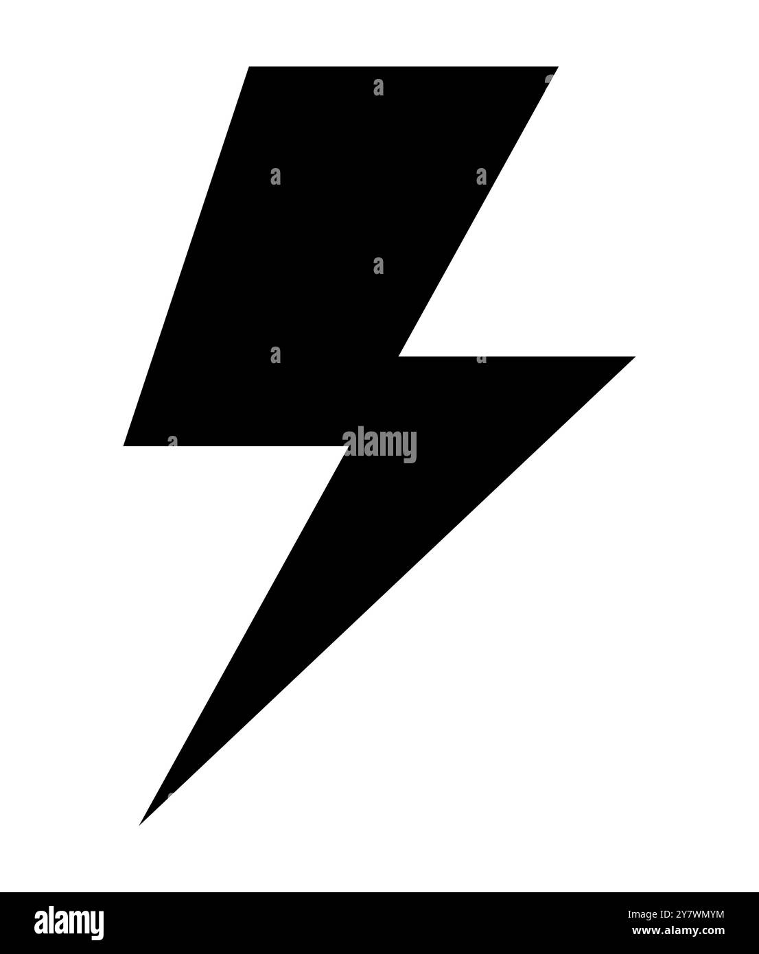 lightning symbol icon - black and white simple silhouette of flash ...