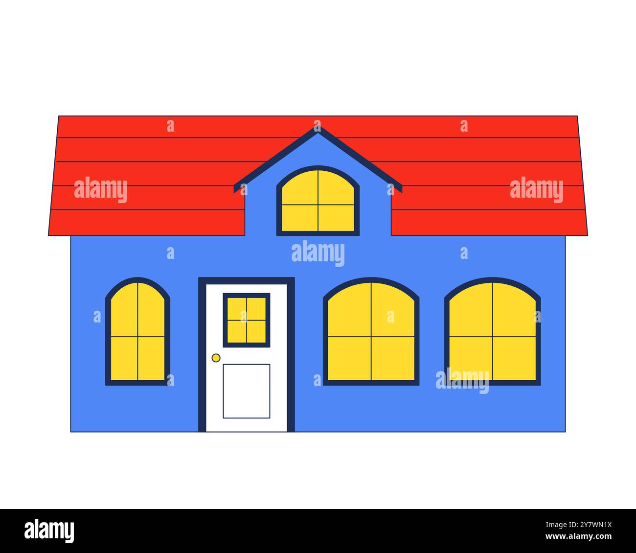 Countryside house 2D cartoon object Stock Vector Image & Art - Alamy