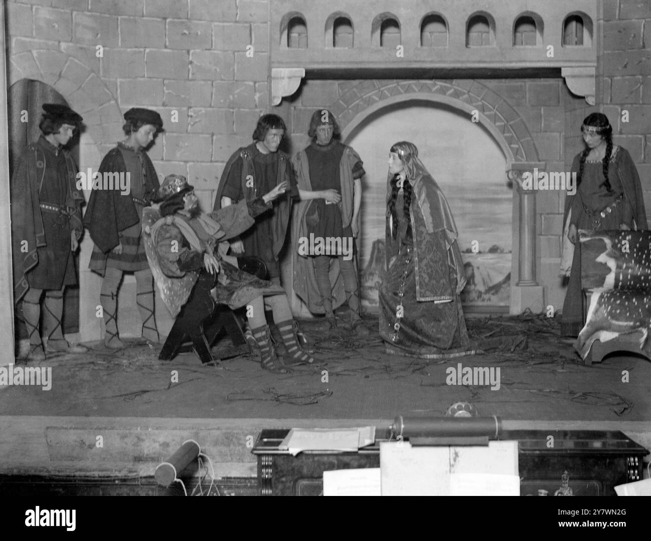 The play , " The Famous Tragedy of the Queen of Cornwall " performed by ...