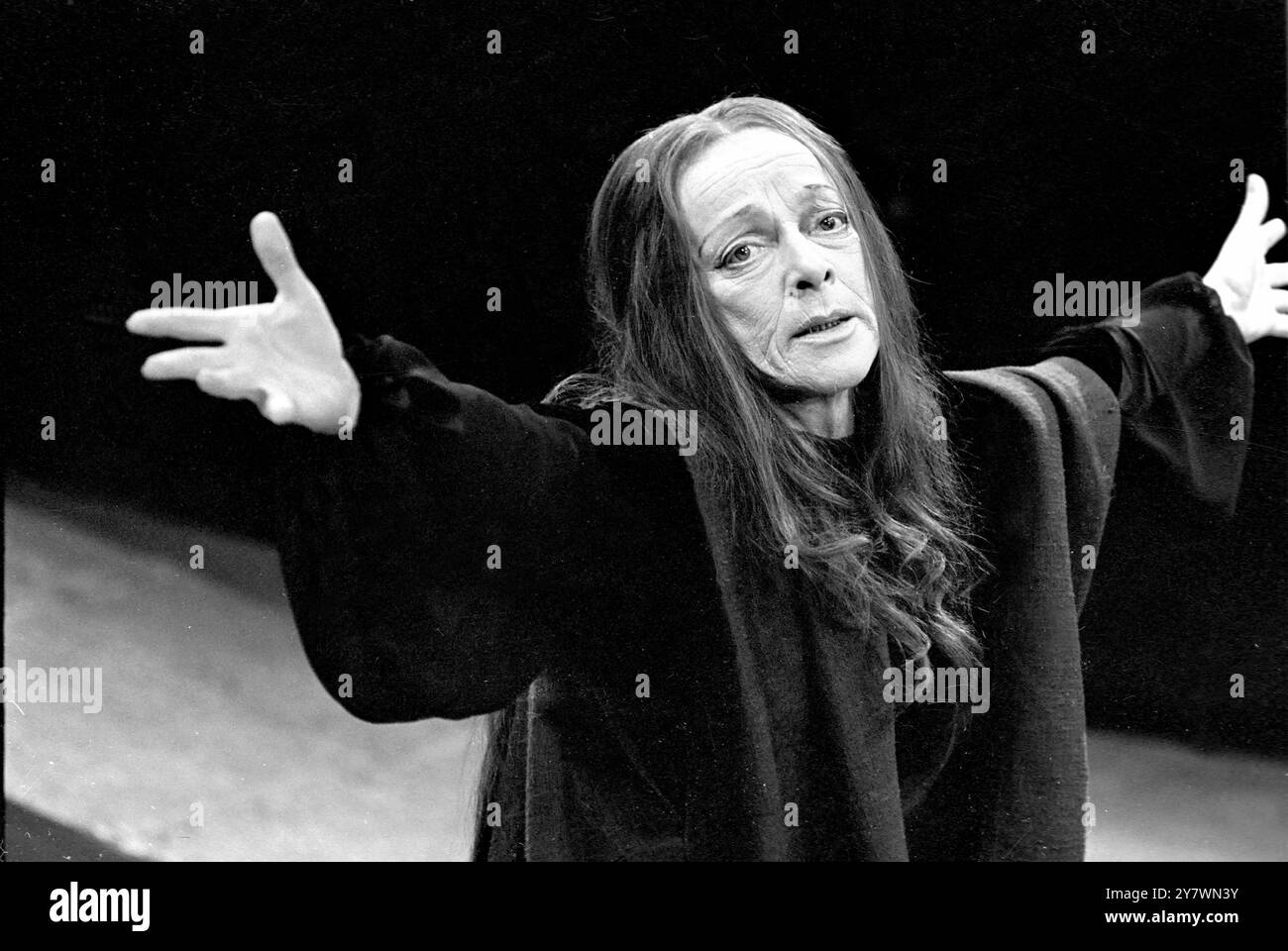 Arms outstretched , actress Beatrix Lehmann portrays Hecuba , the title ...