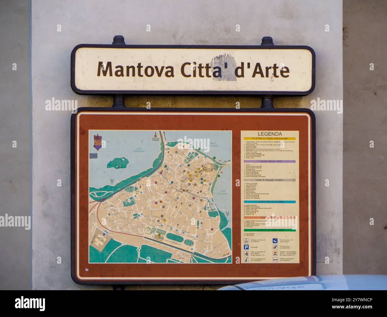 Mantua, Italy September 30th 2024 Detailed tourist map of mantua, italy ...