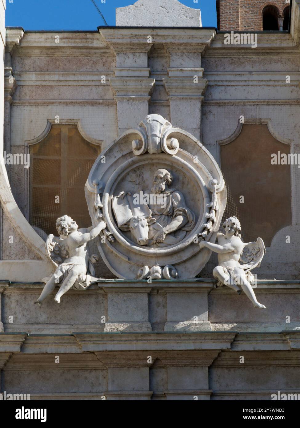 Mantua, Italy September 30th 2024 Architectural detail featuring a ...