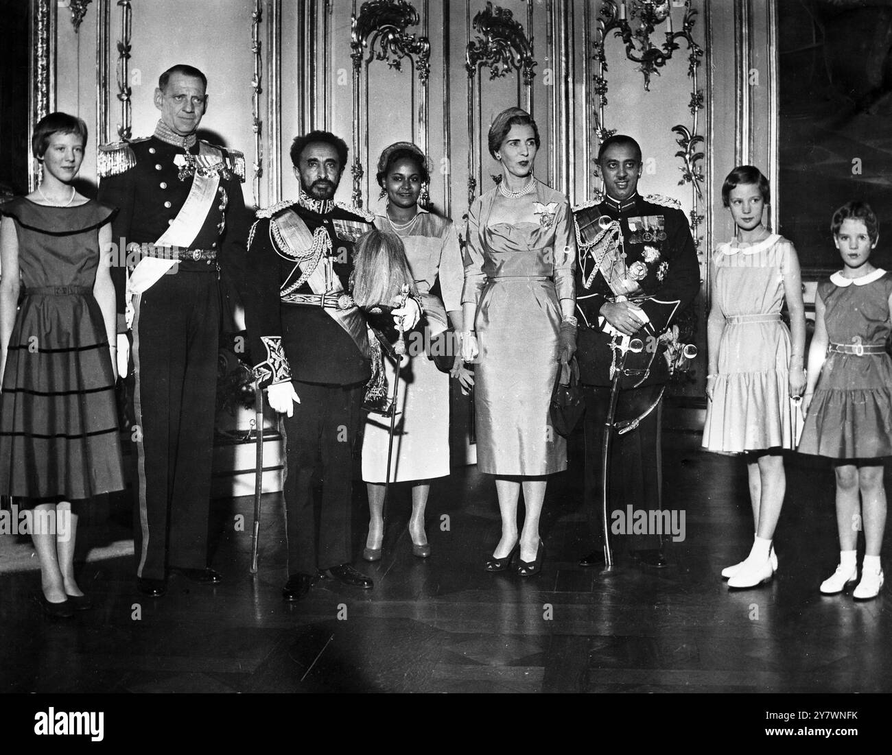 The Danish Royal Family welcome the Abbyssinian Emperor and his son to ...